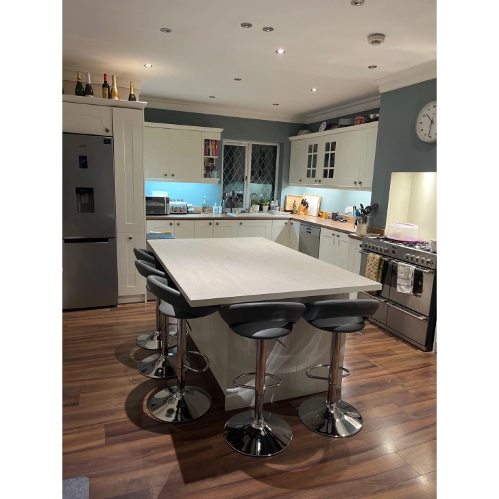 Kitchen Island with Seating S65001 TRAVERTINE TOSCA 3.1m x 1.2m ...