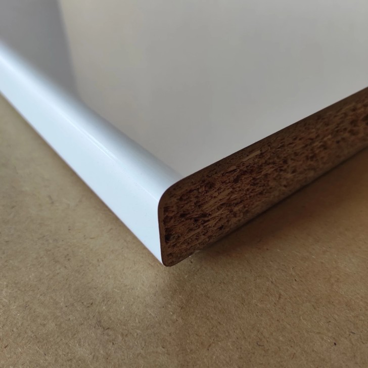 Crystal White Gloss HS Laminate Kitchen Island Worktop Cut To Size